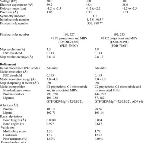 Cryo Em Data Collection Refinement And Validation Statistics Download Scientific Diagram