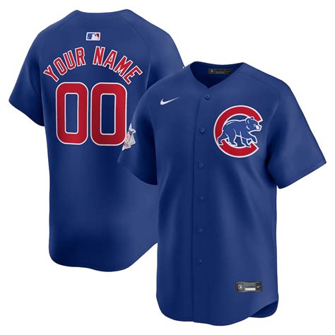Chicago Cubs Nike Alternate Limited Custom Jersey Royal 49native