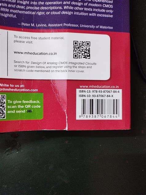 Design Of Analog Cmos Integrated Circuits 2nd Edition Behzad Razavi Books