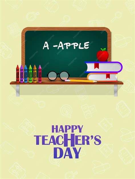 Premium Vector Happy Teachers Day Greeting Card