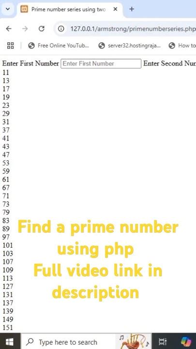 Enter a range — watch PRIME NUMBERS appear! #php #coding #development #developer #phptutorial ...