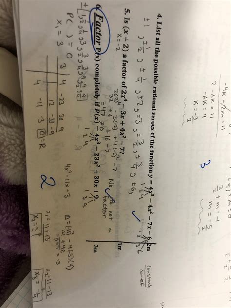 [pre Cal 12] Why Did I Not Get Full Marks On Question Number 6 How Was I Supposed To “factor