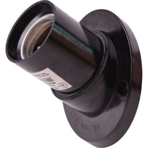 Патрон бакелитовый настенный Е27 смещенный черный e.lamp socket wall ...