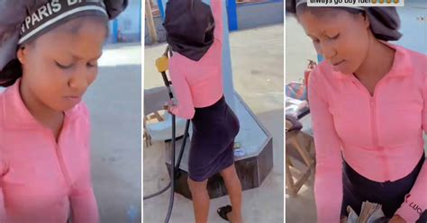 Na Because Of This Babe I Dey Always Buy Fuel Nigerian Man Falls For Pump Attendant Video
