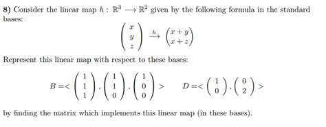 Solved Consider The Linear Map H R R Given By The Chegg