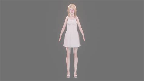 Girl In Casual Clothing 0001 Realistic Female Character Blender