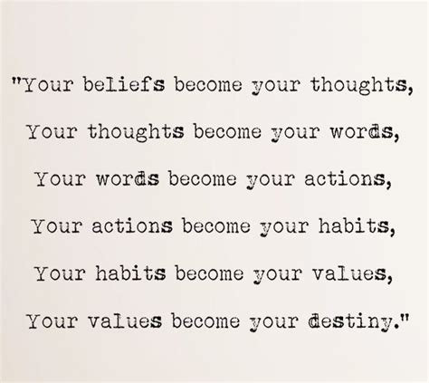 Mahatma Gandhi Your Beliefs Become Your Thoughts Quote Print Etsy