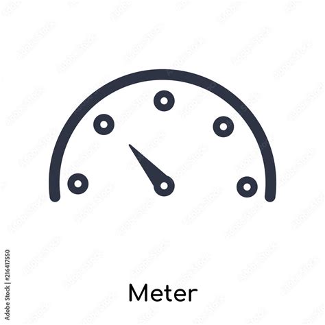 Meter Icon Isolated On White Background Simple And Editable Meter