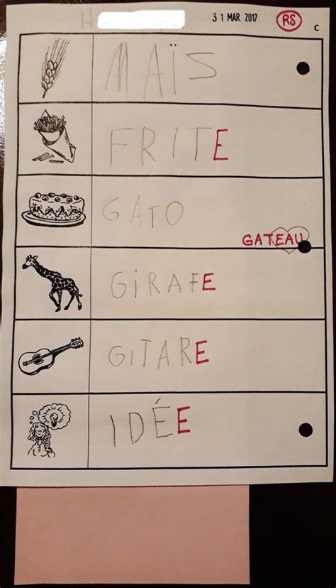 Les essais d écriture de mots GS Lutins de maternelle