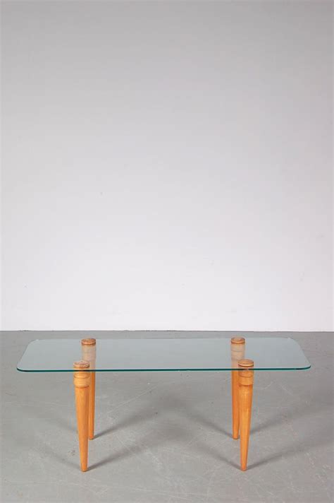 Niederländischer Couchtisch Aus Holz And Glas Von Simon Krieks Für