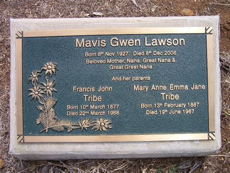 Mary Anne Emma Jane Blacklock Tribe 1887 1967 Find A Grave Memorial