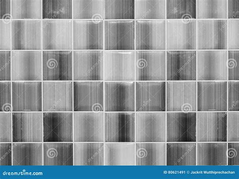 Monotone Black And White Shiny Flooring Or Wall Tile Glass Background