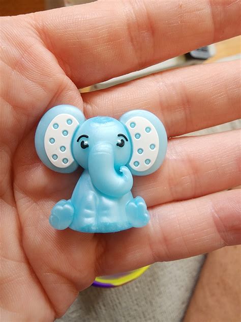 Custom Exclusive Collab Silicone Focal Bead Beads Elephant Beads Blue