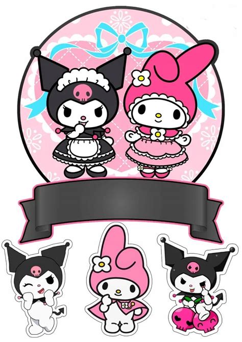 Opłatek na Tort KUROMI POSTACIE IMIĘ wydruk Cukrowy A4 15075875171