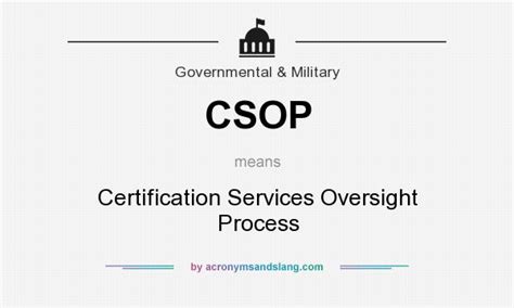 CSOP Certification Services Oversight Process In Government Military By AcronymsAndSlang Com