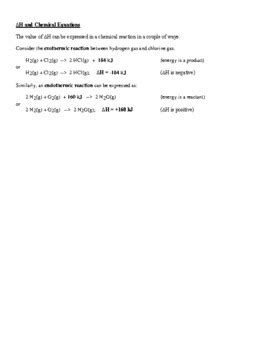 Chemistry Enthalpy By Dean TPT