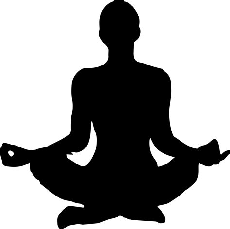 Clipart Female Yoga Pose Silhouette 13
