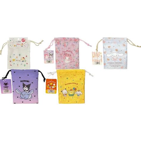【日本直送】三麗鷗sanrio 迷你皮夾抽繩袋收納袋聚酯纖維 14 × 185cm 蝦皮購物