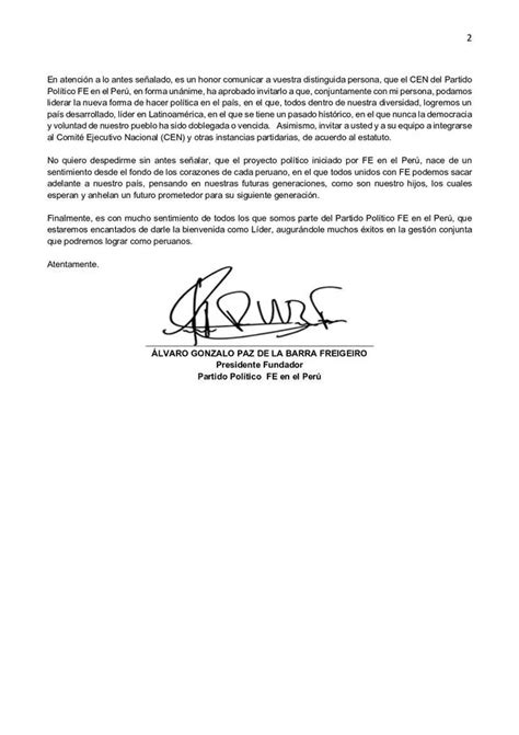 Hernando De Soto Renuncia A Partido Avanza País Alvaro Paz De La