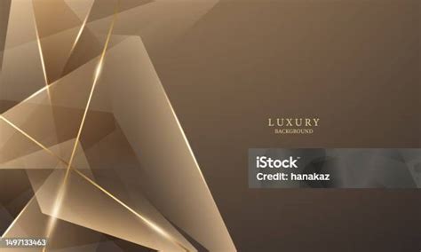 고급 황금 요소와 우아한 갈색 배경 현대 3d 추상 벡터 일러스트 레이 션 디자인 0명에 대한 스톡 벡터 아트 및 기타 이미지 0명 3차원 형태 개념 Istock
