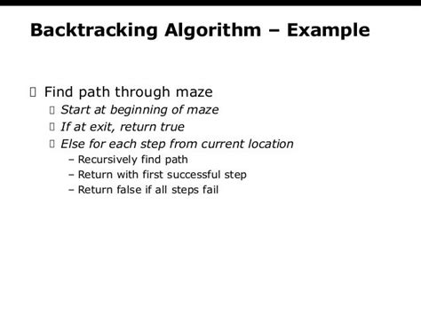 Backtracking