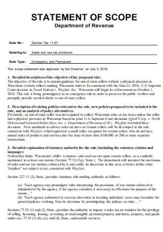 29 FREE Scope Statement Samples To Download