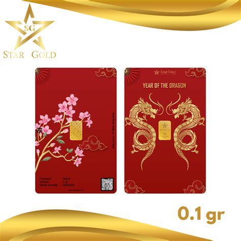 Jual Star Gold Logam Mulia Dragon Series01 Berat 0 1 Dan 0 25gram Shopee Indonesia