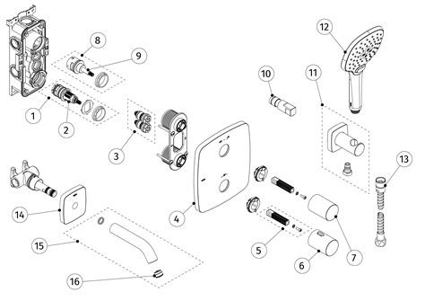 THERM BOX Kit de grifo termostático empotrado de 2 vías Therm box para
