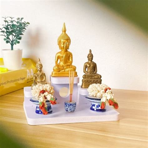 โต๊ะหมู่บูชาขนาดเล็ก หิ้งพระตั้งโต๊ะ โมเดิร์น มินิมอล มี 3 แบบ Tm Xs