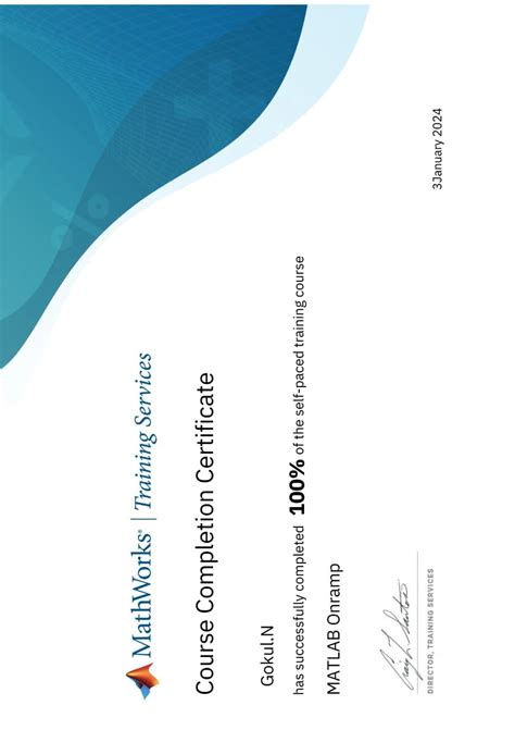 Gokul N On Linkedin I Have Completed Matlab Course