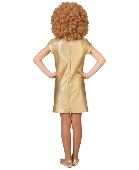 Goldenes Disco Kostüm für Mädchen Personage ch