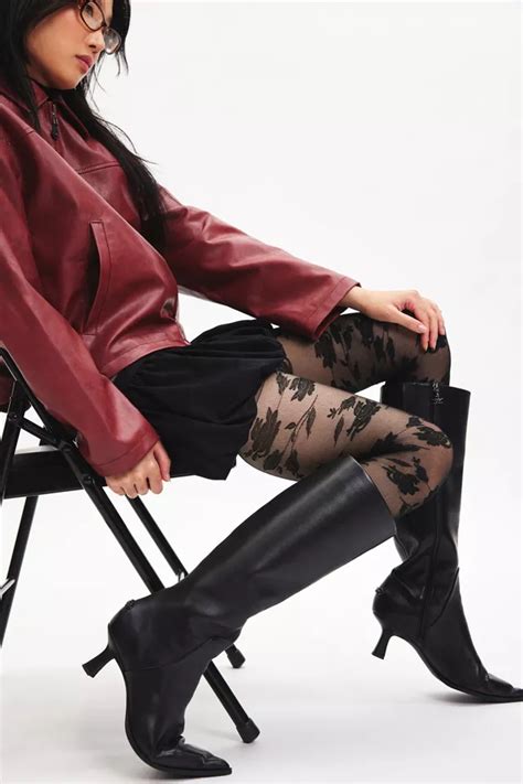 Rose Lace Tights Urban Outfitters