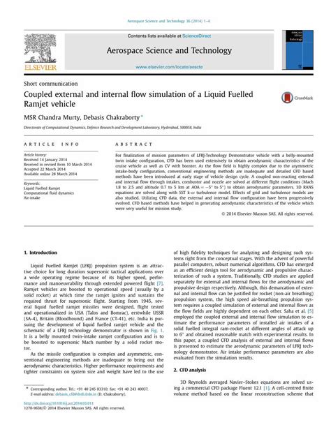 Pdf Coupled External And Internal Flow Simulation Of A Liquid