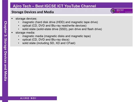 Igcse Ict 04170983 Storage Devices And Media Ajiro Tech Pdf