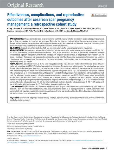 Pdf Effectiveness Complications And Reproductive Outcomes After