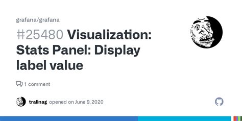 Visualization Stats Panel Display Label Value Issue Grafana Grafana GitHub