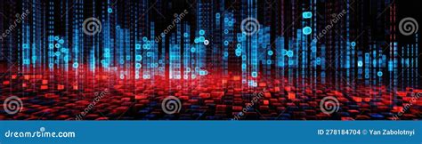 Gene Blue Red Matrix Numbers Style Background Generative Ai Stock Illustration Illustration