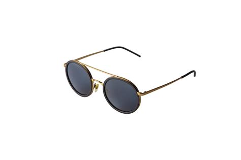 Premium Photo Gold Round Sunglasses Unisex Isolated