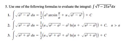 Solved Use One Of The Following Formulas To Evaluate The Chegg Com