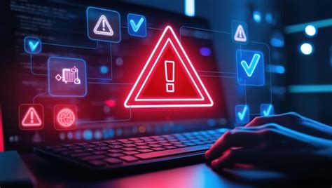 Premium Photo Cybersecurity Warning Alert On Computer Screen