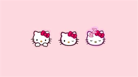 Download Hello Kitty Trio Pink Background Wallpaper