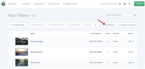 How To Export A Csv Report Of All Video Data Sproutvideo Support
