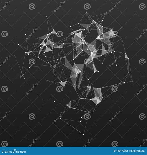 Abstract Plexus Shapes On Black Background 3d Vector Illustration
