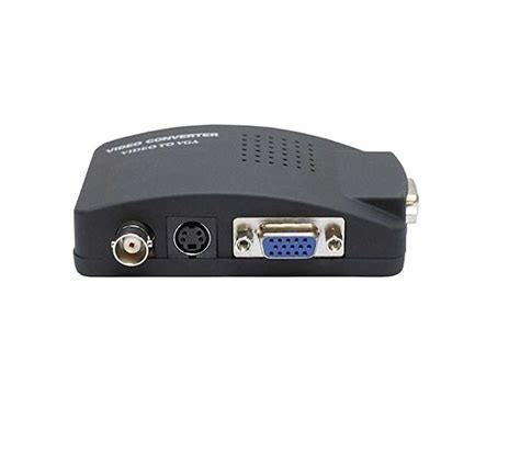 CCTV Camera DVD DVR BNC TV S Video To VGA PC Monitor Converter Adapter Box Black Online At