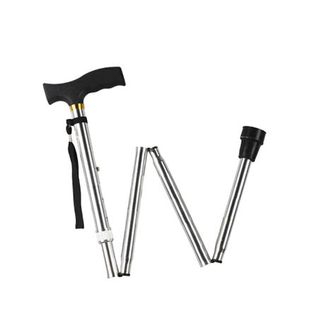 Silver Aluminium Foldable Walking Pattern Or Plain Redgumbrand