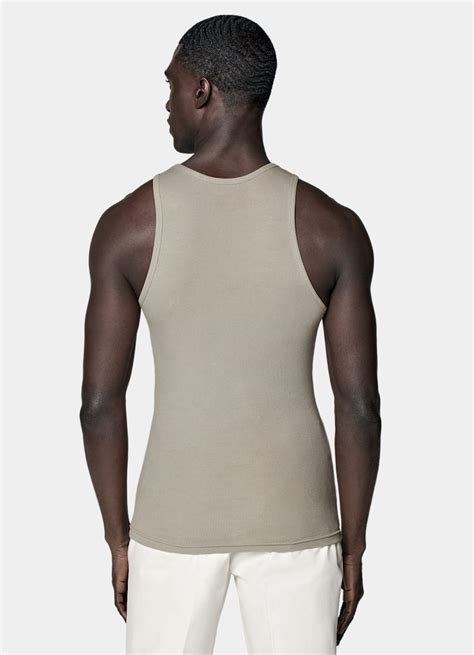Light Green Tank Top In Pure Cotton Suitsupply Suitsupply Us