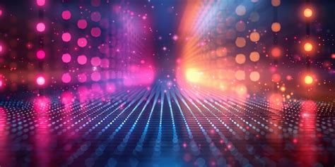 Premium Photo An Abstract Background Featuring Light Waves And Dots Creating A Vibrant And