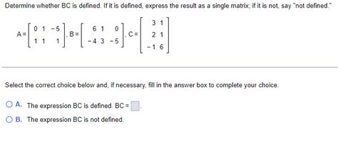 solved determine whether bc is defined if it is defined