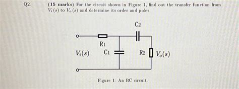 Solved Marks For The Circuit Shown In Figure Find Chegg Com