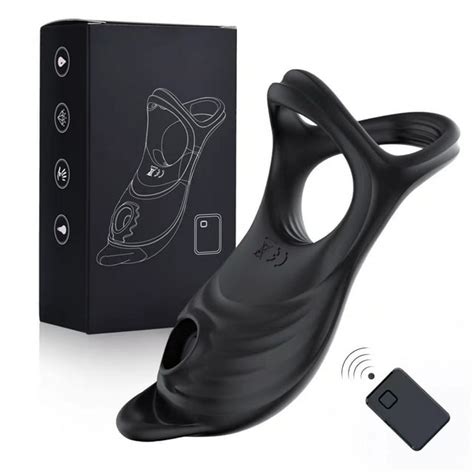 Vibrating Cock Ring With Clitoral Sucker Silicone Penis Ring Vibrator